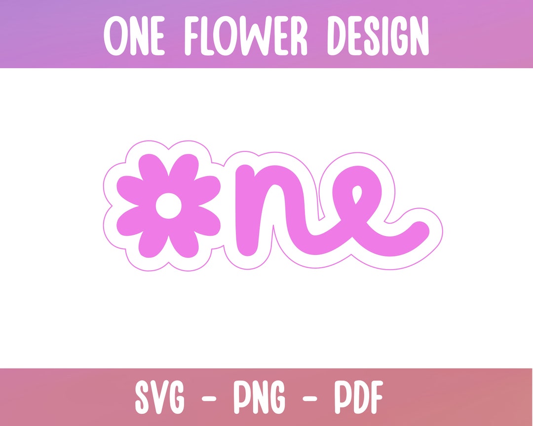 One Daisy Flower SVG & PNG First Birthday Party Design for Silhouette ...