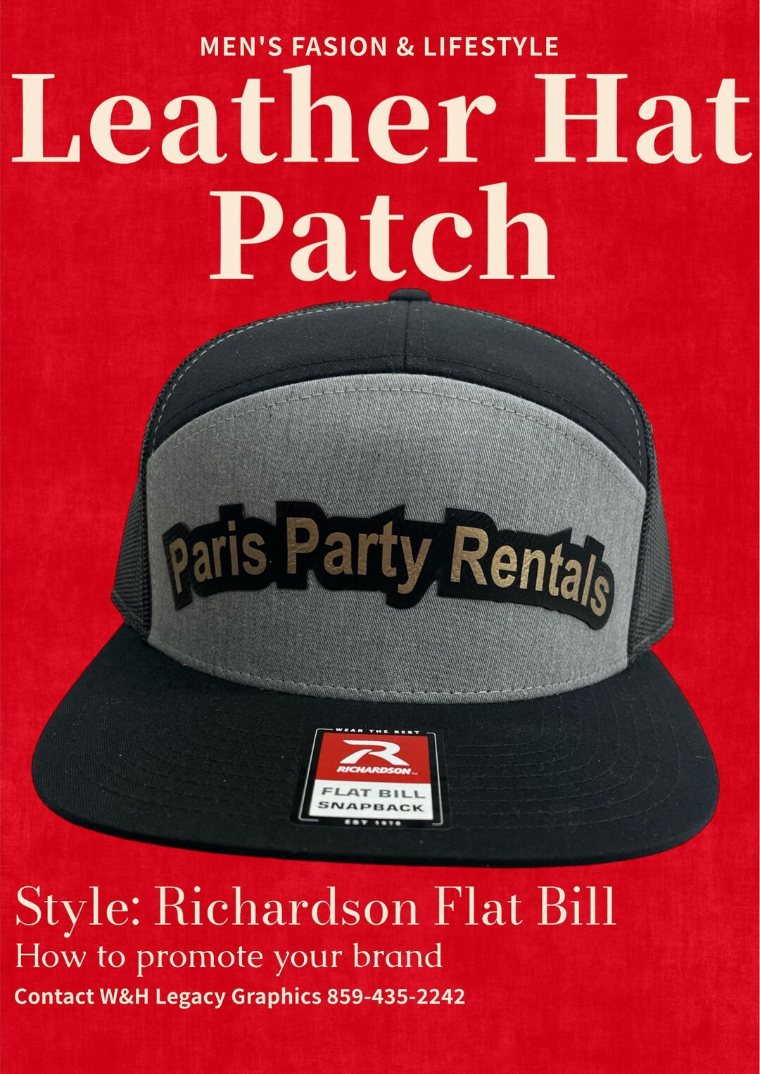 Custom Hat Patches, Ready to Press Leather Hat Patches, Personalized ...