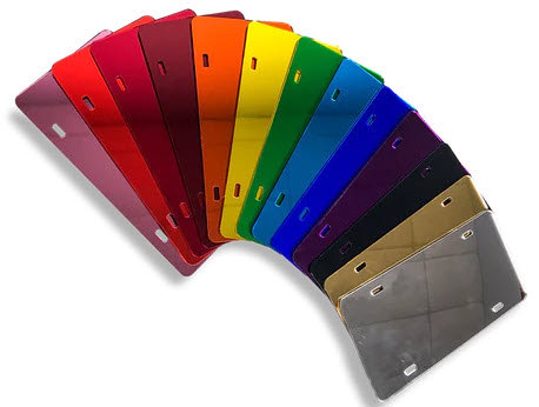 Mirrored Acrylic License Plate Blanks, Mirrored Acrylic, Laser Cut ...