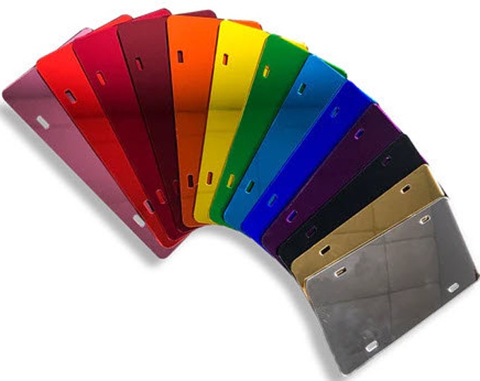 Mirrored Acrylic License Plate Blanks, Mirrored Acrylic, Laser Cut ...