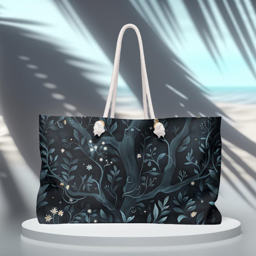 Whimsical Fantasy Forest Travel Bag, Artistic Nighttime Tree Travel Bag ...