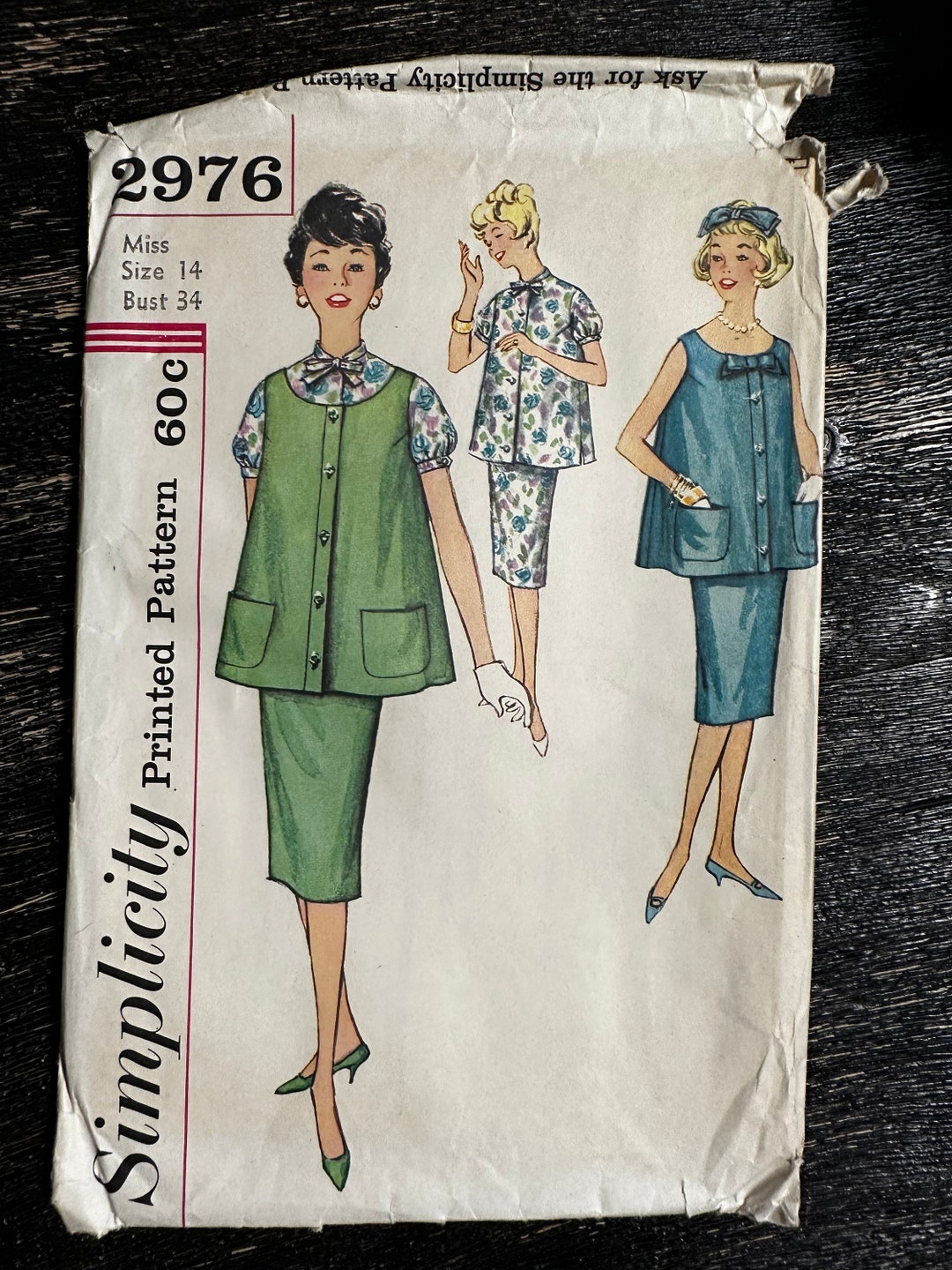 Vintage 1960's Simplicity Sewing Pattern 2976 - Etsy
