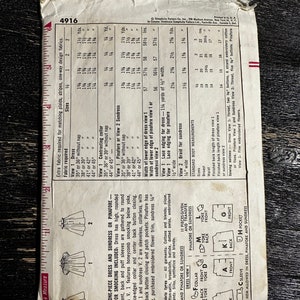 Vintage 1960s Simplicity Sewing Pattern 4916 - Etsy