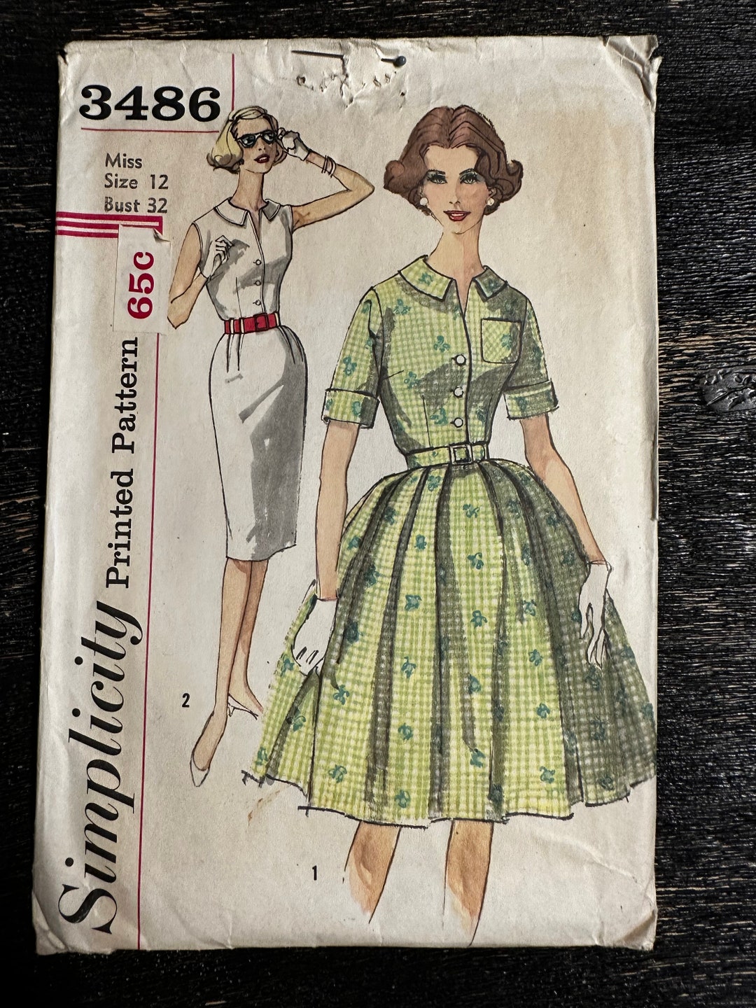 Vintage 1960's Simplicity Sewing Pattern 3486 - Etsy