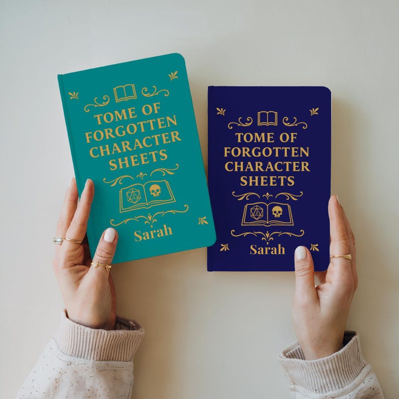 DND Character Sheet Journal RPG Character Log Notebook Tabletop Gaming ...