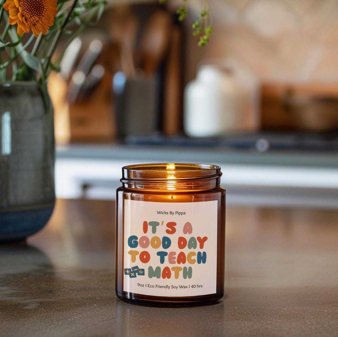 Math Teacher Gift Funny Teacher Candle Teacher Appreciation Gift ...