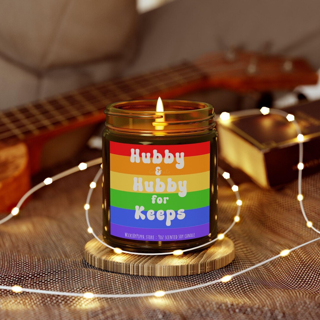 Valentines Day Gift Pride Candle Gay Couple Gift Romantic Anniversary ...
