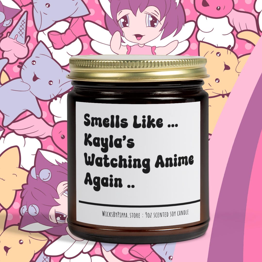 Personalized Anime Smells Like Candle – Funny Anime Gift, Custom Anime ...