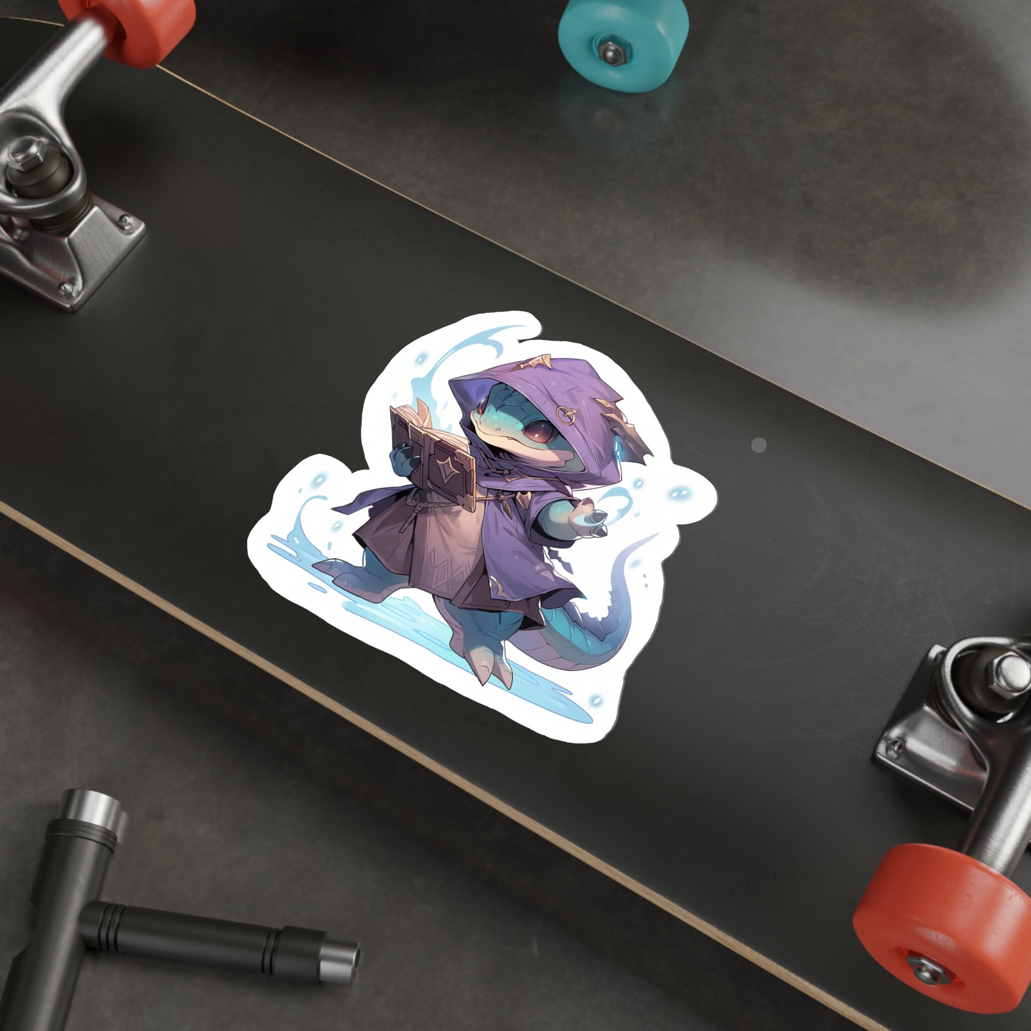 Chibi Dragonborn Wizard Sticker Weatherproof Perfect for - Etsy