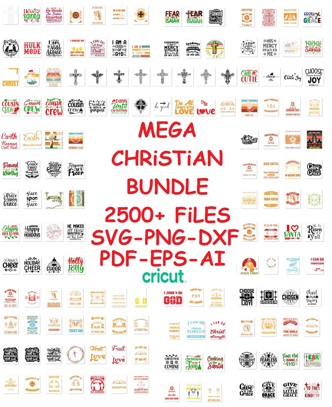 Christian Mega Bundle SVG, PNG Files - Etsy