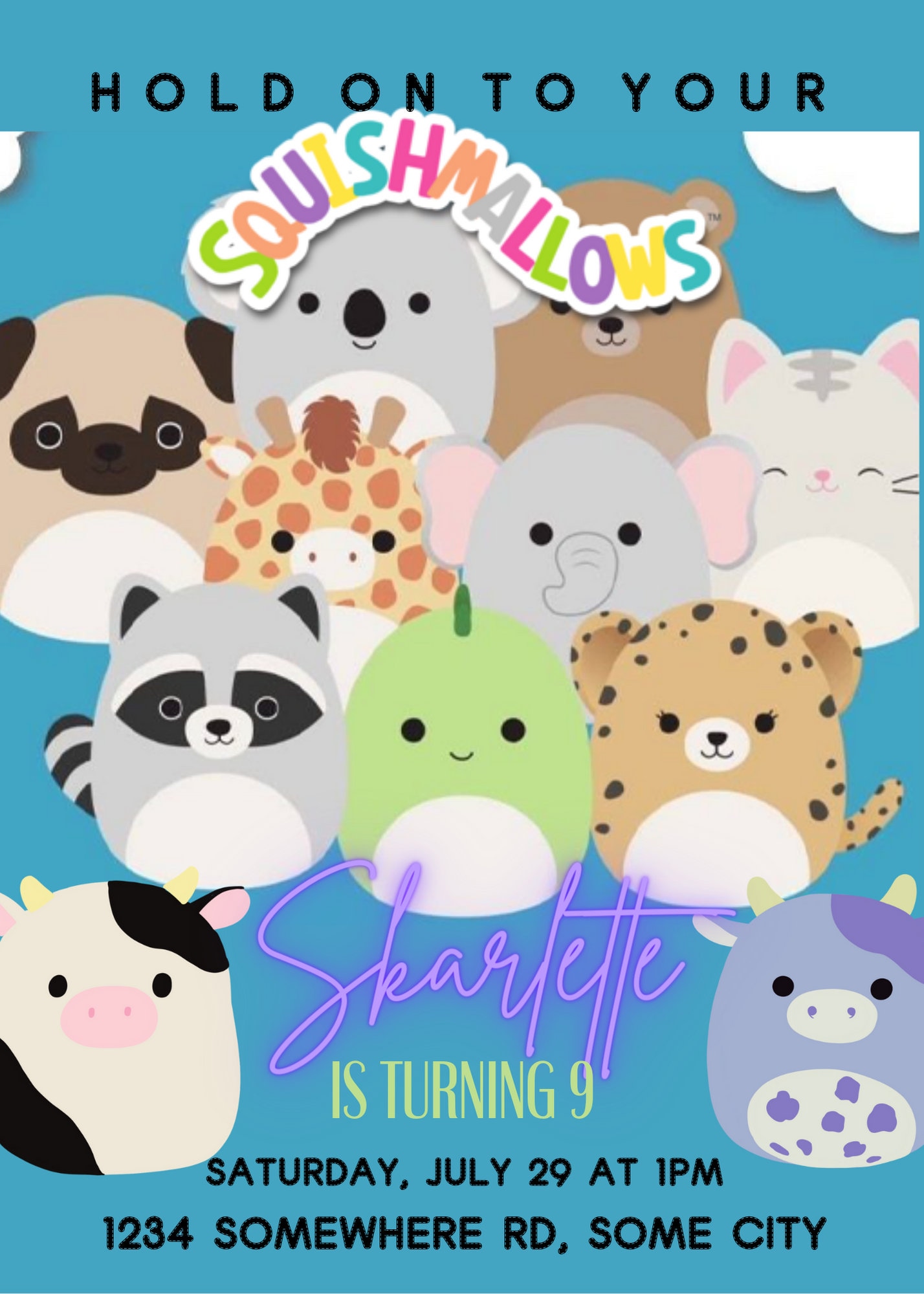 Squishmallow Invitation - Etsy