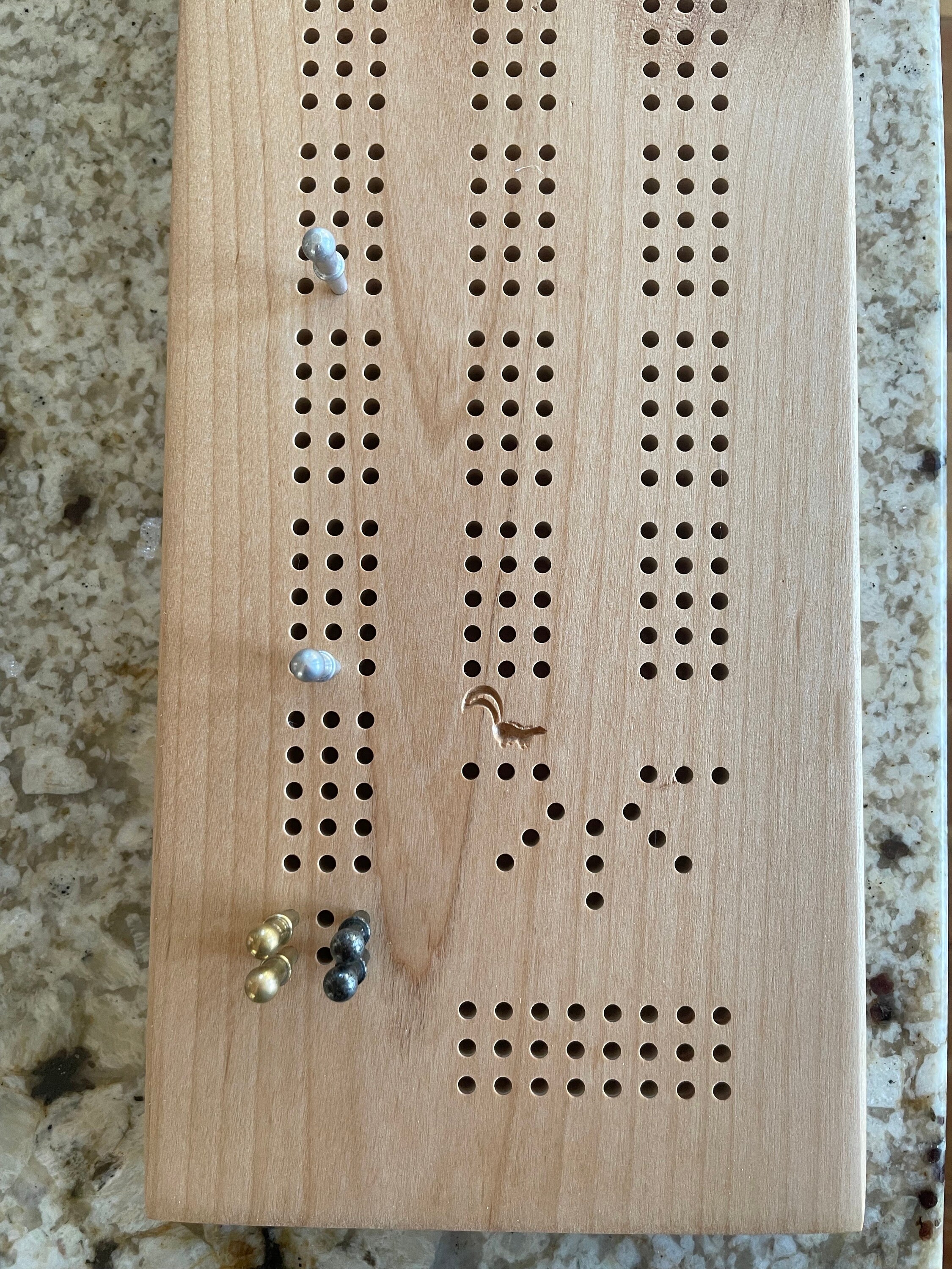 Solid Knotty Alder Cribbage Board. Hand Crafted and Customizable With ...