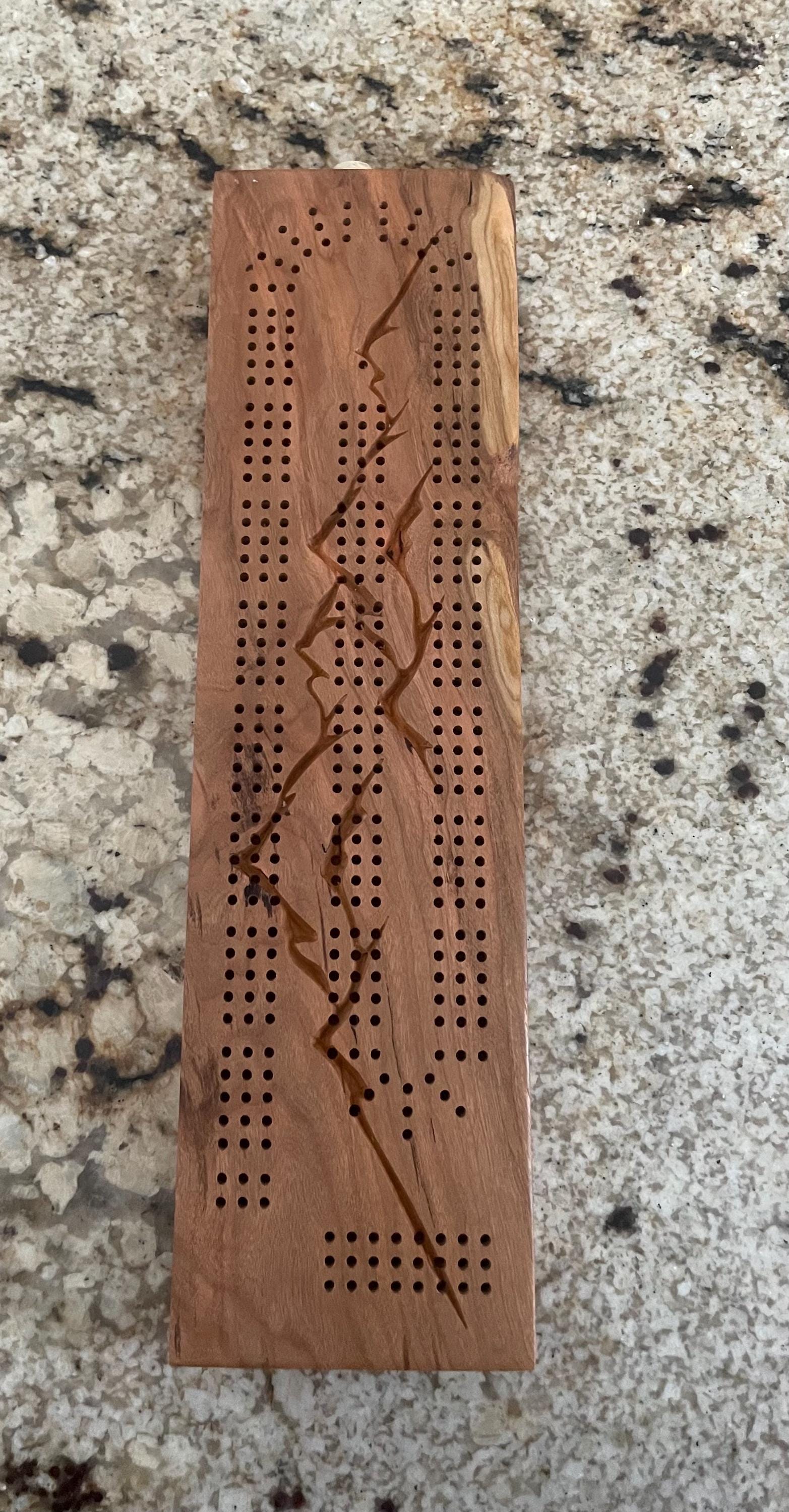 Hardwood Cribbage Board With Mountain Engraving - Etsy