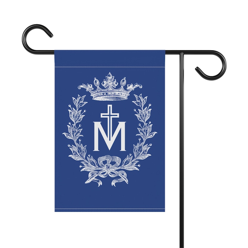 Miraculous Medal Garden Flag Catholic Design House Banner Catholic Home ...