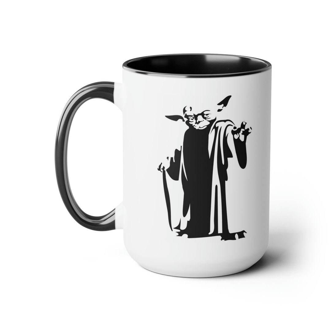 Yoda Coffee Mug, Two-tone Coffee Mugs, 15oz - Etsy