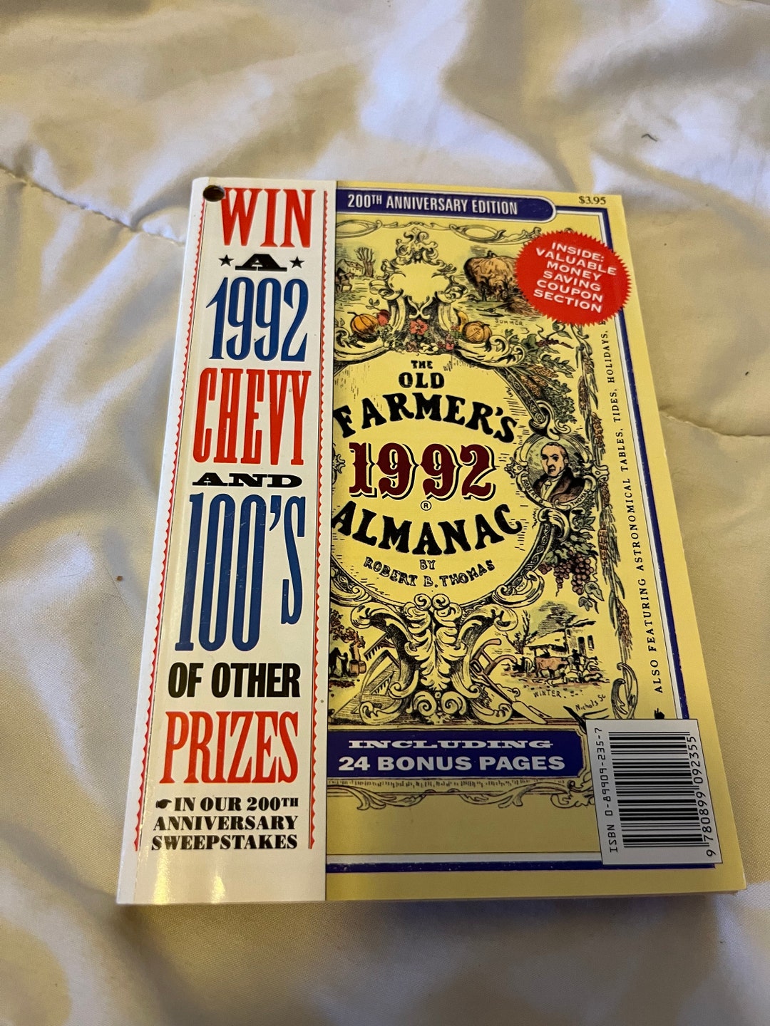 The Old Farmers Almanac 1992 by Robert B Thomas 200th - Etsy