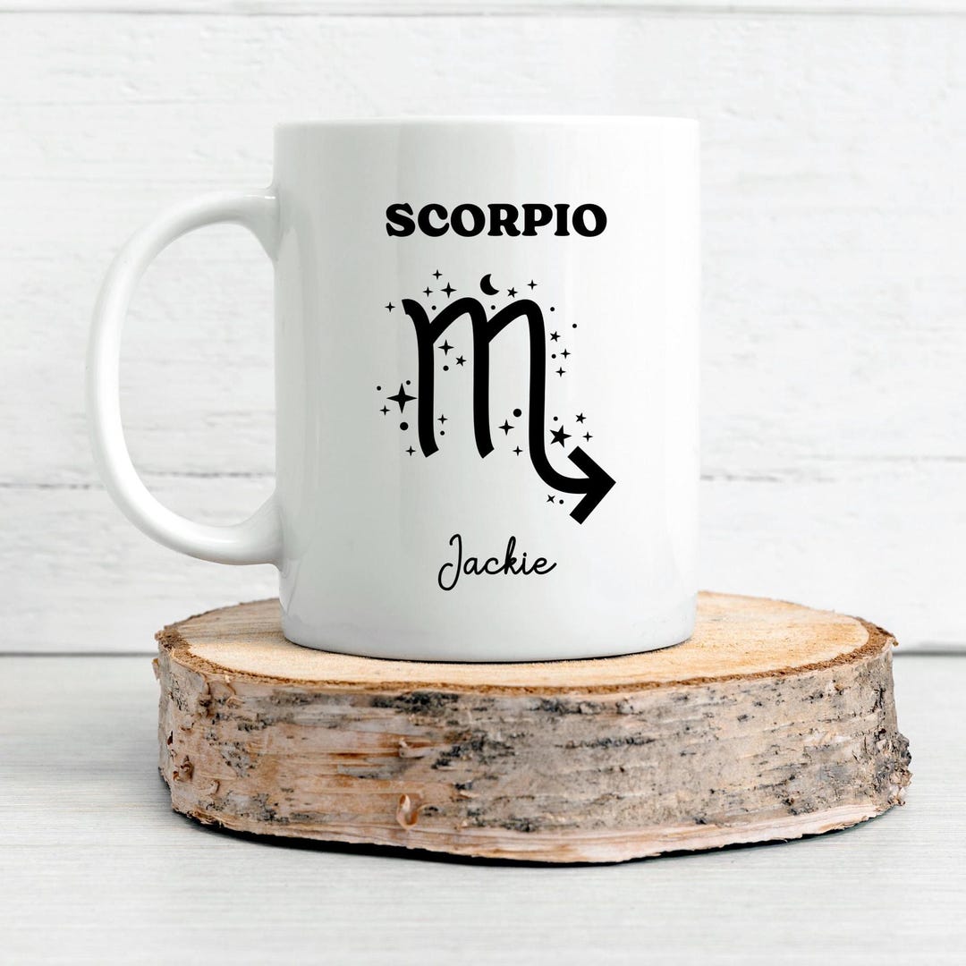 Personalized Scorpio Zodiac Mug, Custom Birthday Gift - Etsy