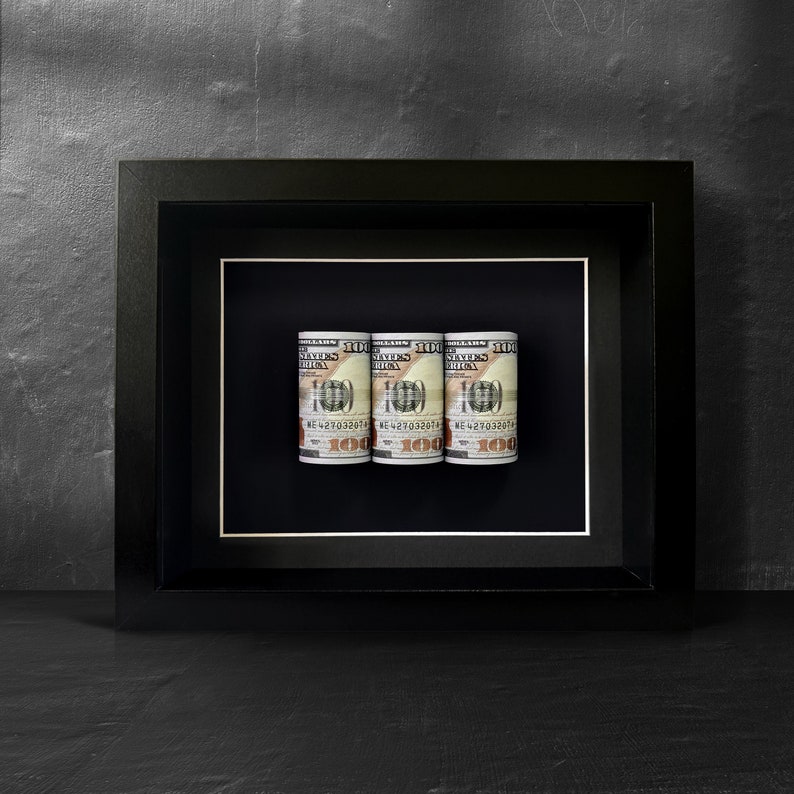 Premium Dollar Bill Art, 3D Money Frame Masterpiece, Elegant Cash ...