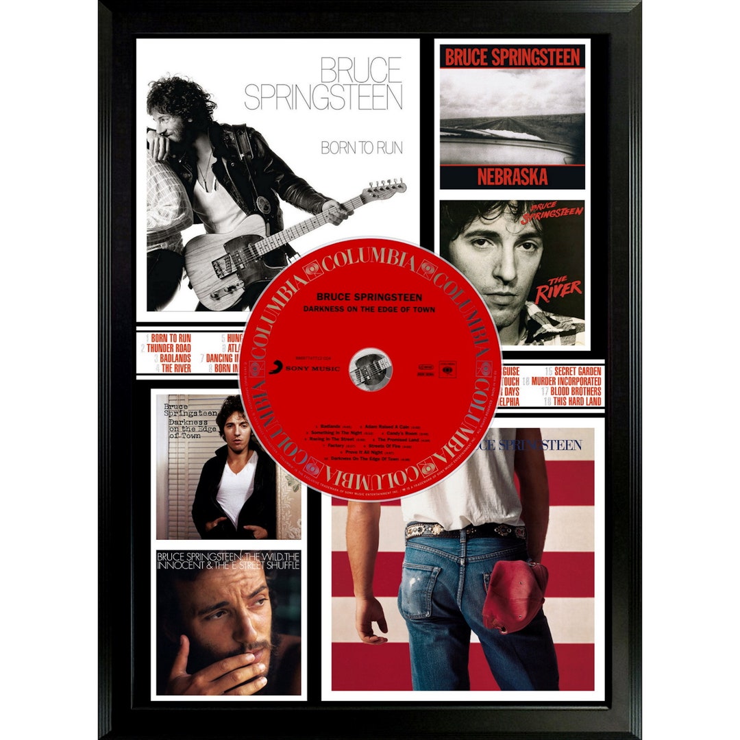 Bruce Springsteen Discography Framed Cd Poster Born to Run , Born in ...