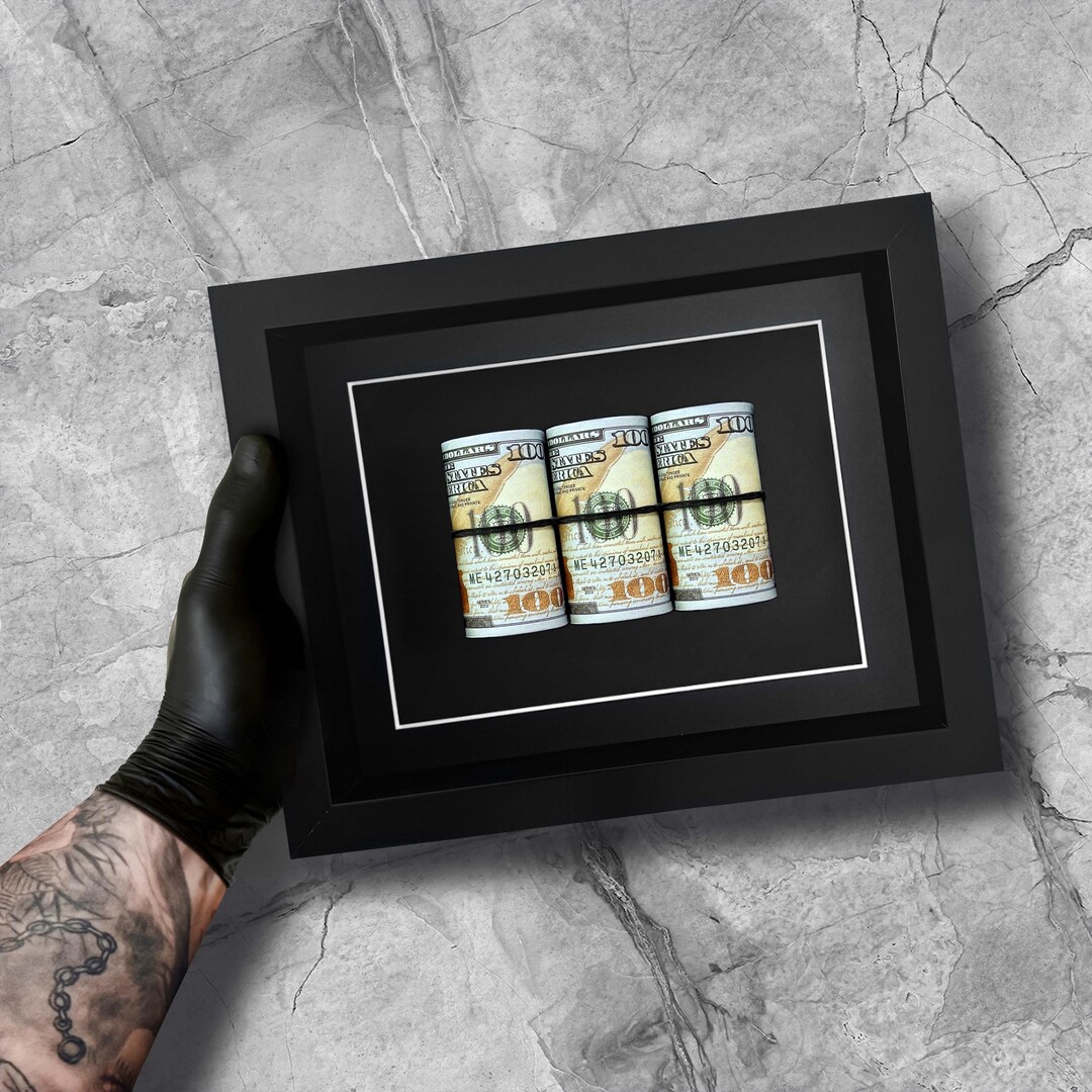 Success and Wealth Money Art Realistic Fake Dollar Bill Frame for ...