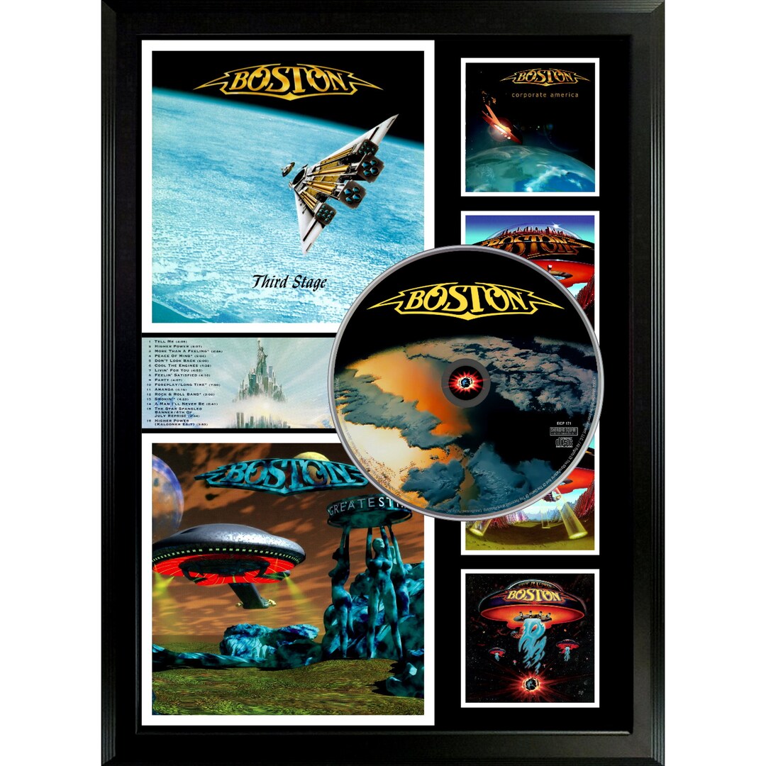 Boston Band Vintage Rock Music Posters With Authentic CD Retro Album ...