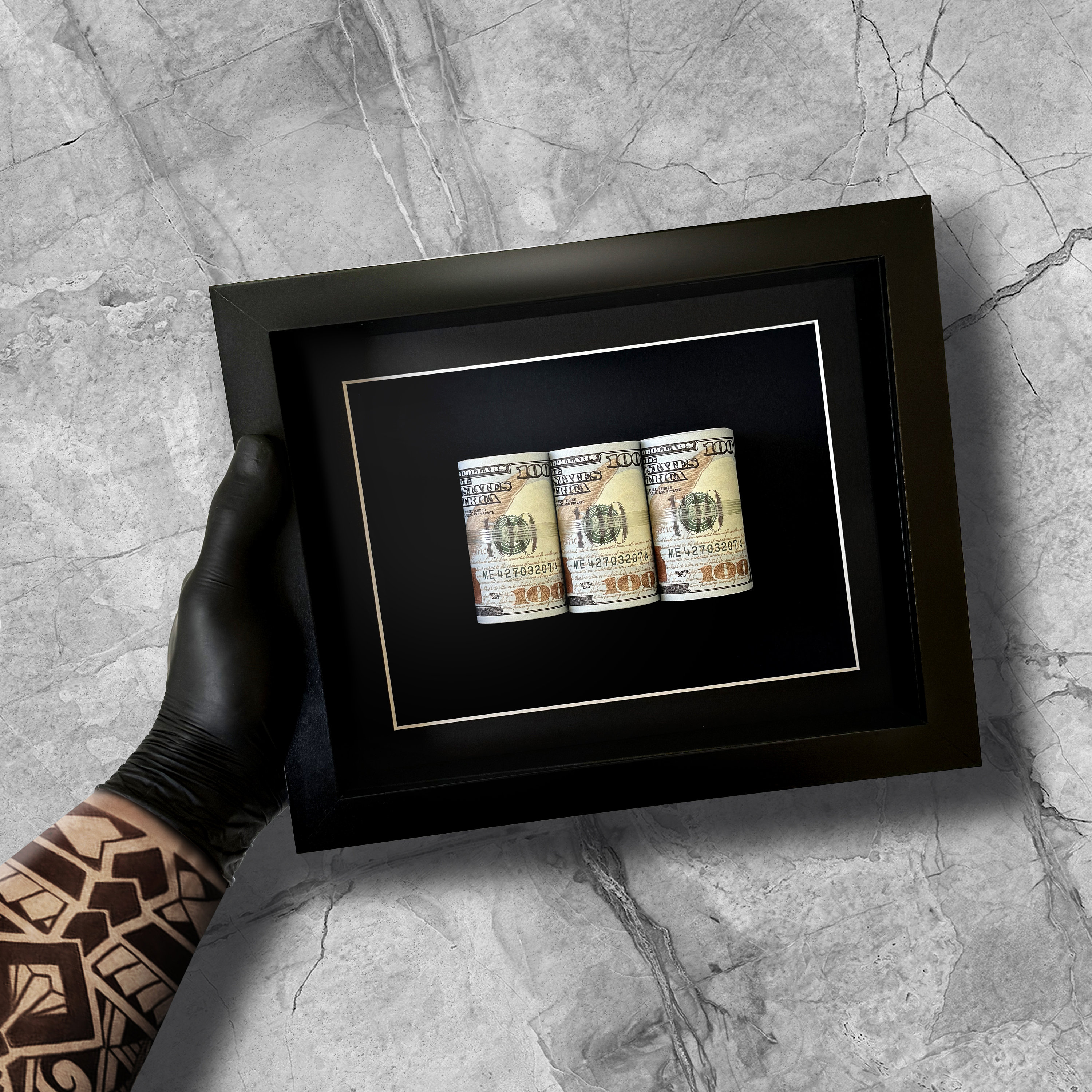 Premium Dollar Bill Art, 3D Money Frame Masterpiece, Elegant Cash ...