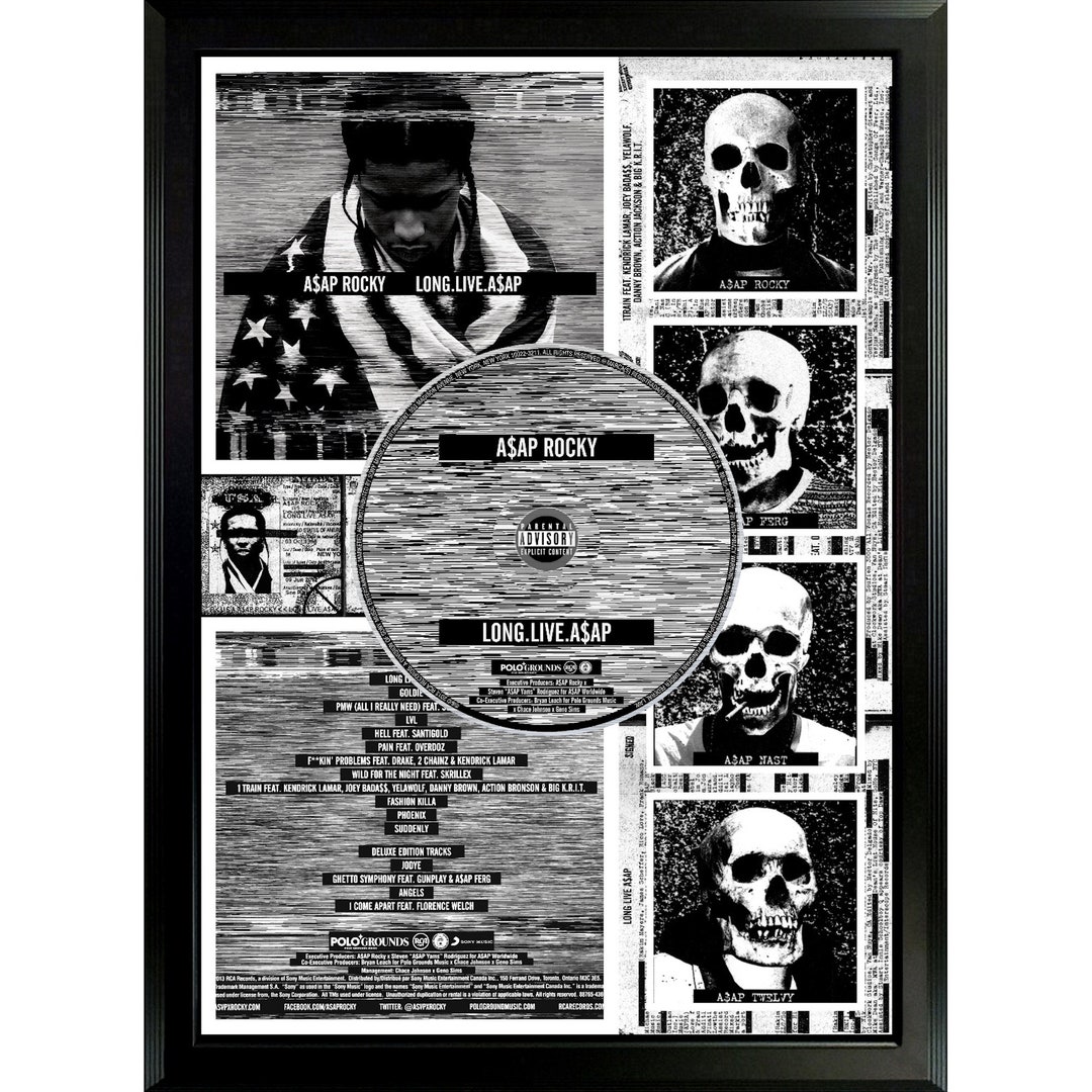 Poster ASAP Rocky Live Love ASAP , at Long Last ASAP , Testing Framed ...
