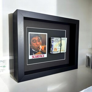 Scarface Tony Montana Art Shadow Box With Money Stack the World is ...
