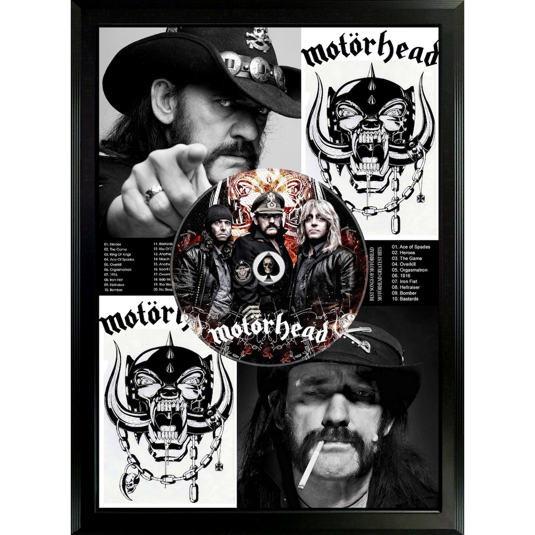 Motörhead Heavy Metal Band Framed Cd Poster Motorhead Ace of Spades ...