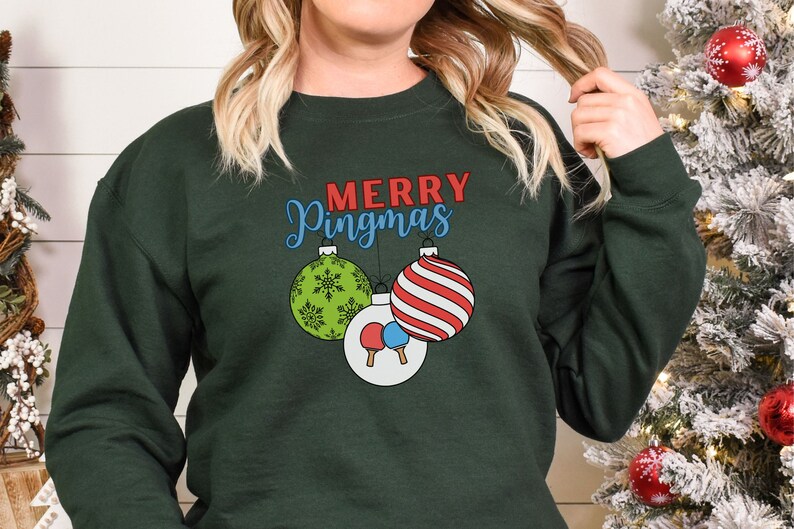 Merry Pingmas Ping Pong Christmas Sweatshirt,ping Pong Shirt, Ping Pong ...