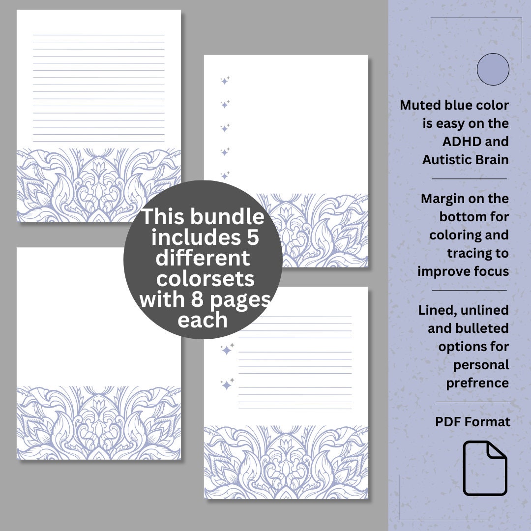 Ultimate Zen Paper Bundle Printable Note Paper Printable - Etsy