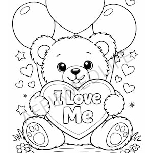 Kids Valentine's Coloring Affirmations Sheet|classroom Activity ...