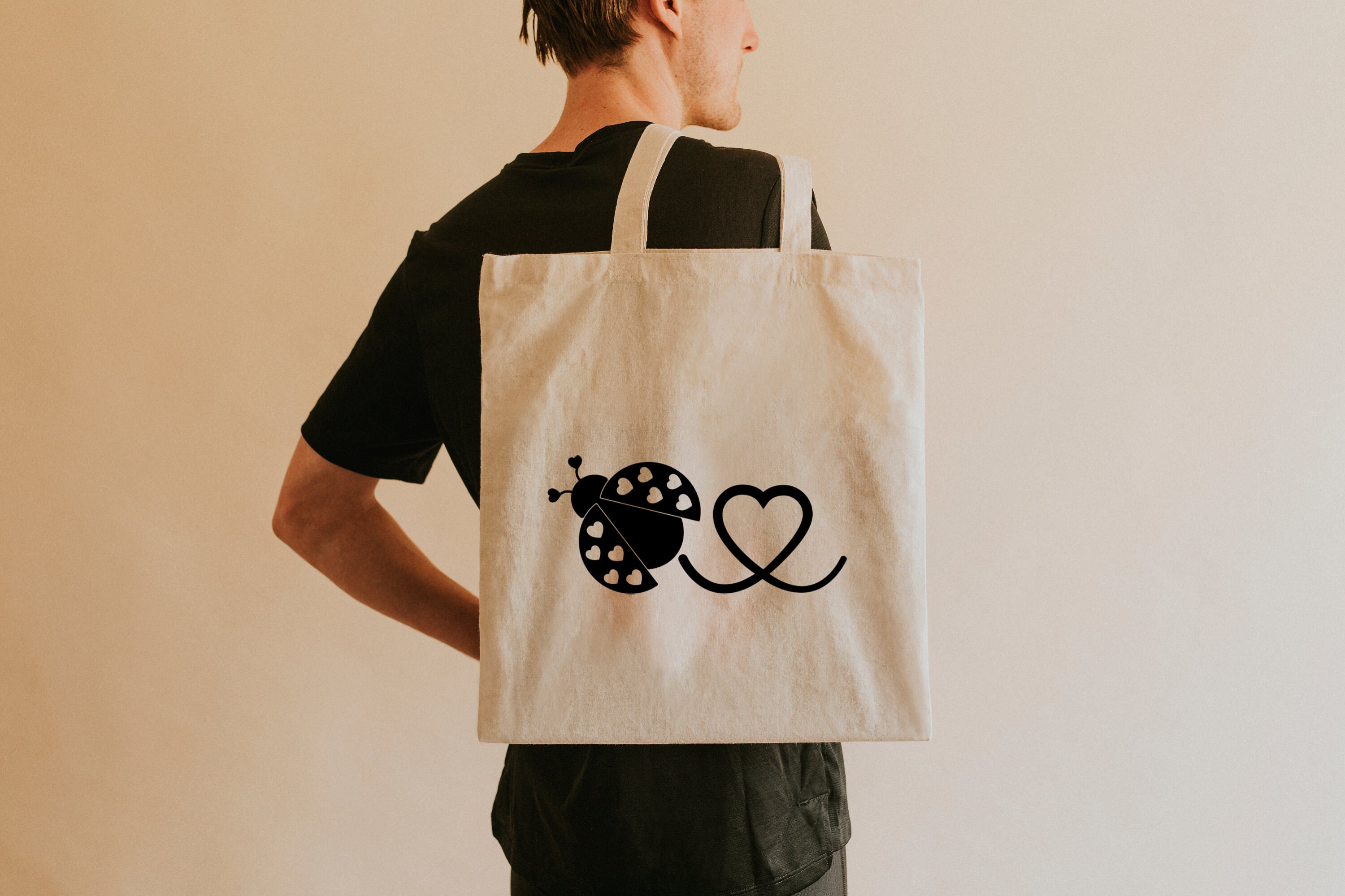 Ladybug Path SVG, Ladybug With Heart, Ladybug Silhouette, Insect ...