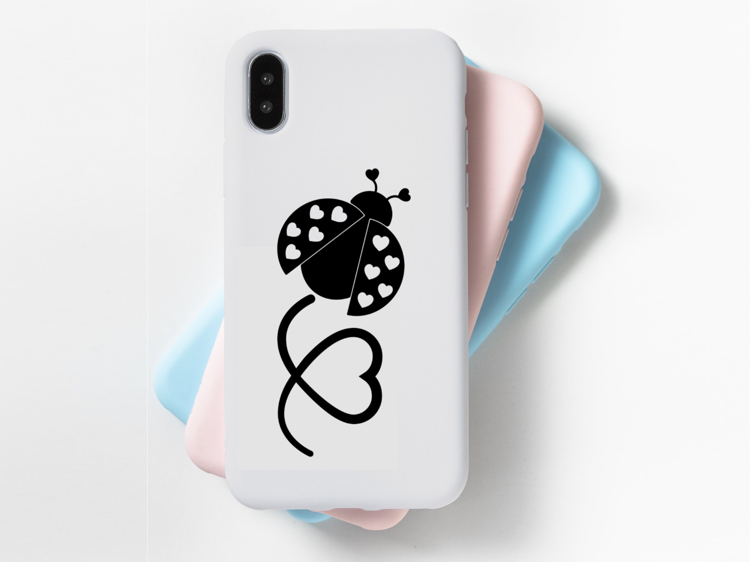 Ladybug Path SVG, Ladybug With Heart, Ladybug Silhouette, Insect ...