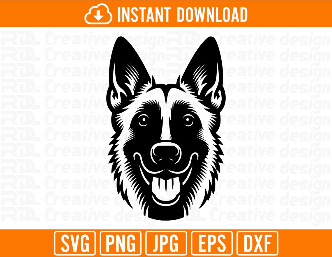 Belgian Malinois Svg, Eps, Png, Jpg, Dxf, Silhouette, Files for Cricut ...