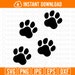 Dog Paw Print Track Svg, Dog Paw Print Trail, Dog Paw Print Silhouette ...