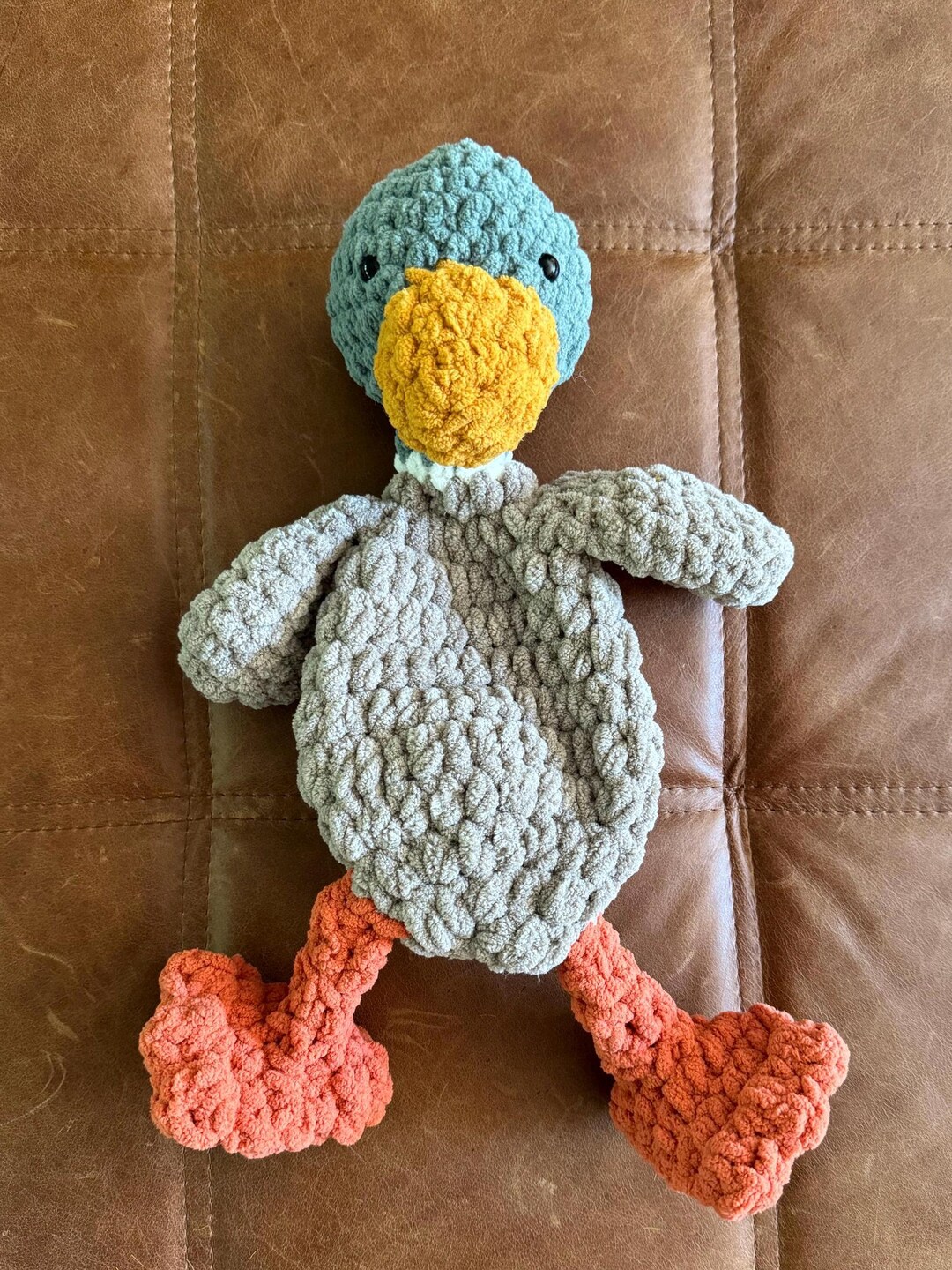 Crochet Duck Snuggler, Derbie Duck, Duck Lovey, Baby Gift, Duck ...