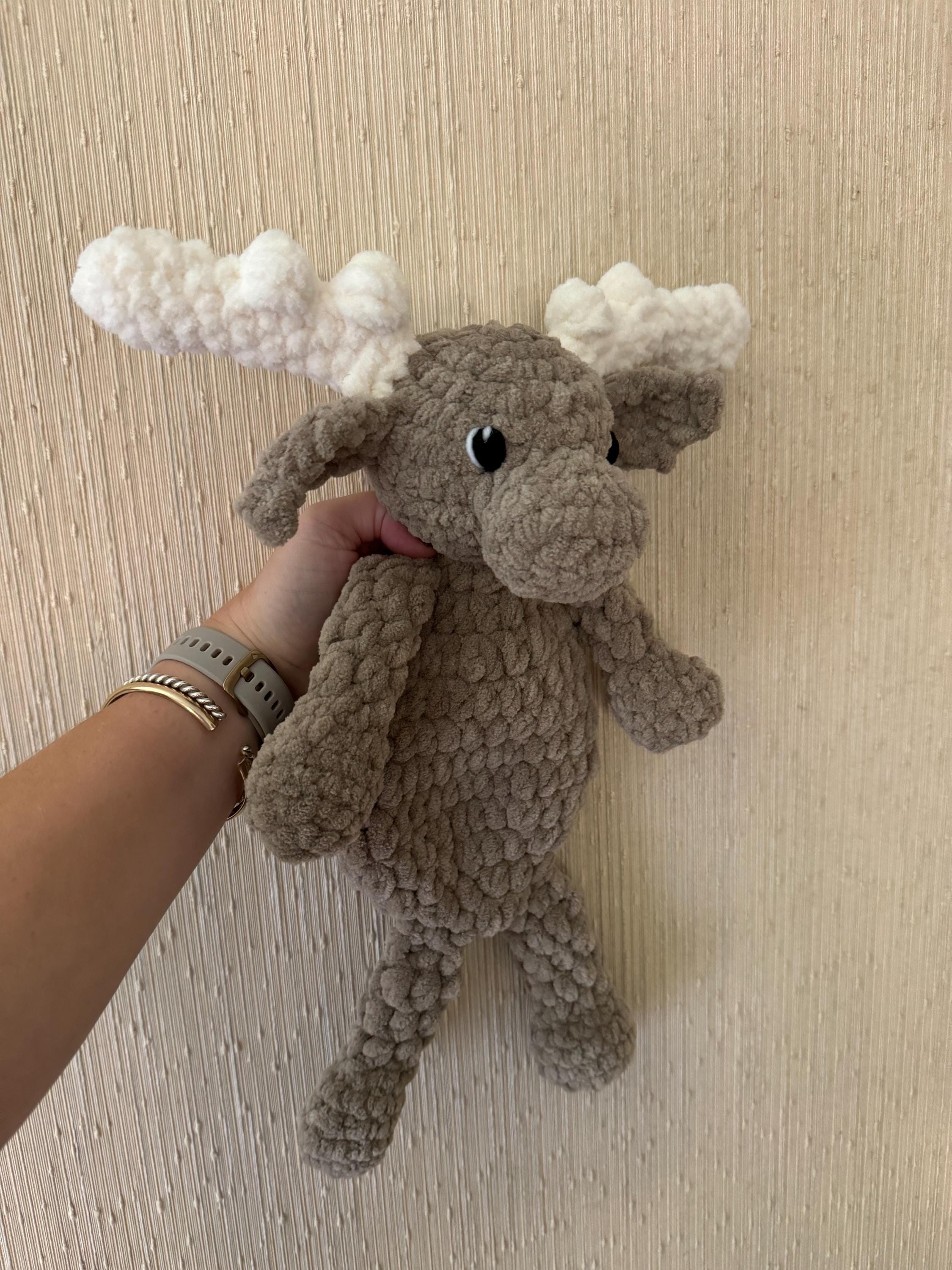Crochet Moose Snuggler, Monty Moose, Moose Lovey, Baby Gift, Moose ...