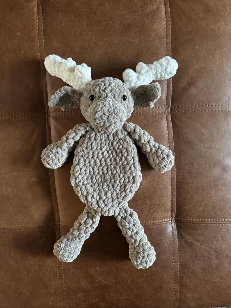 Crochet Moose Snuggler, Monty Moose, Moose Lovey, Baby Gift, Moose ...