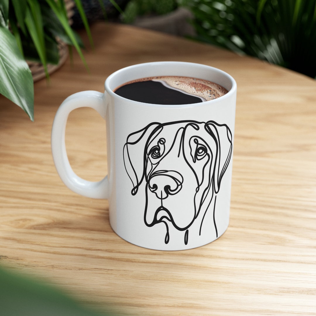 Custom Pet Mug Illustration Name Custom Dog Mug Dog Coffee Cup ...