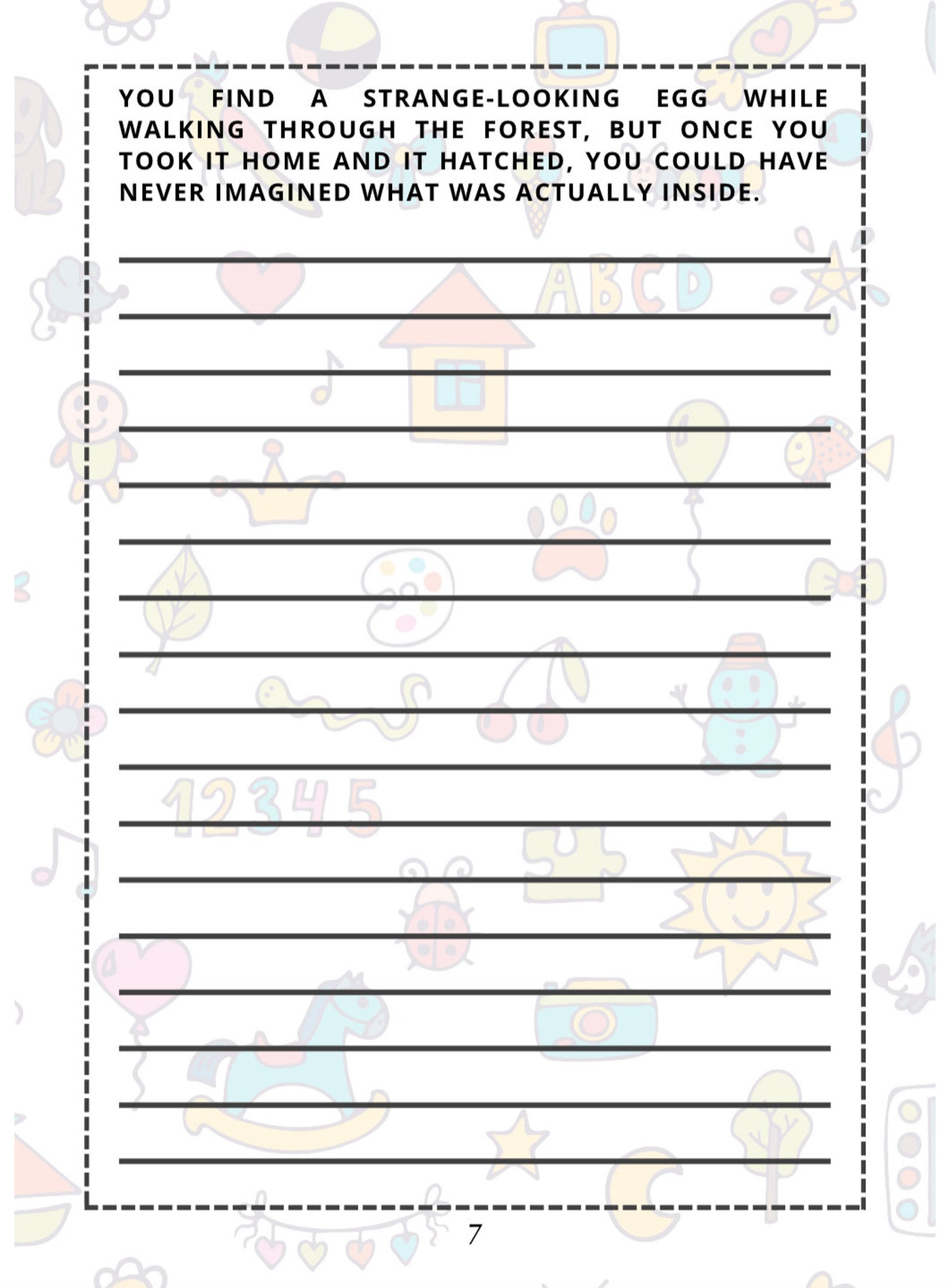 100 Writing Prompt Printable Kids School Writing Elementary Middle ...