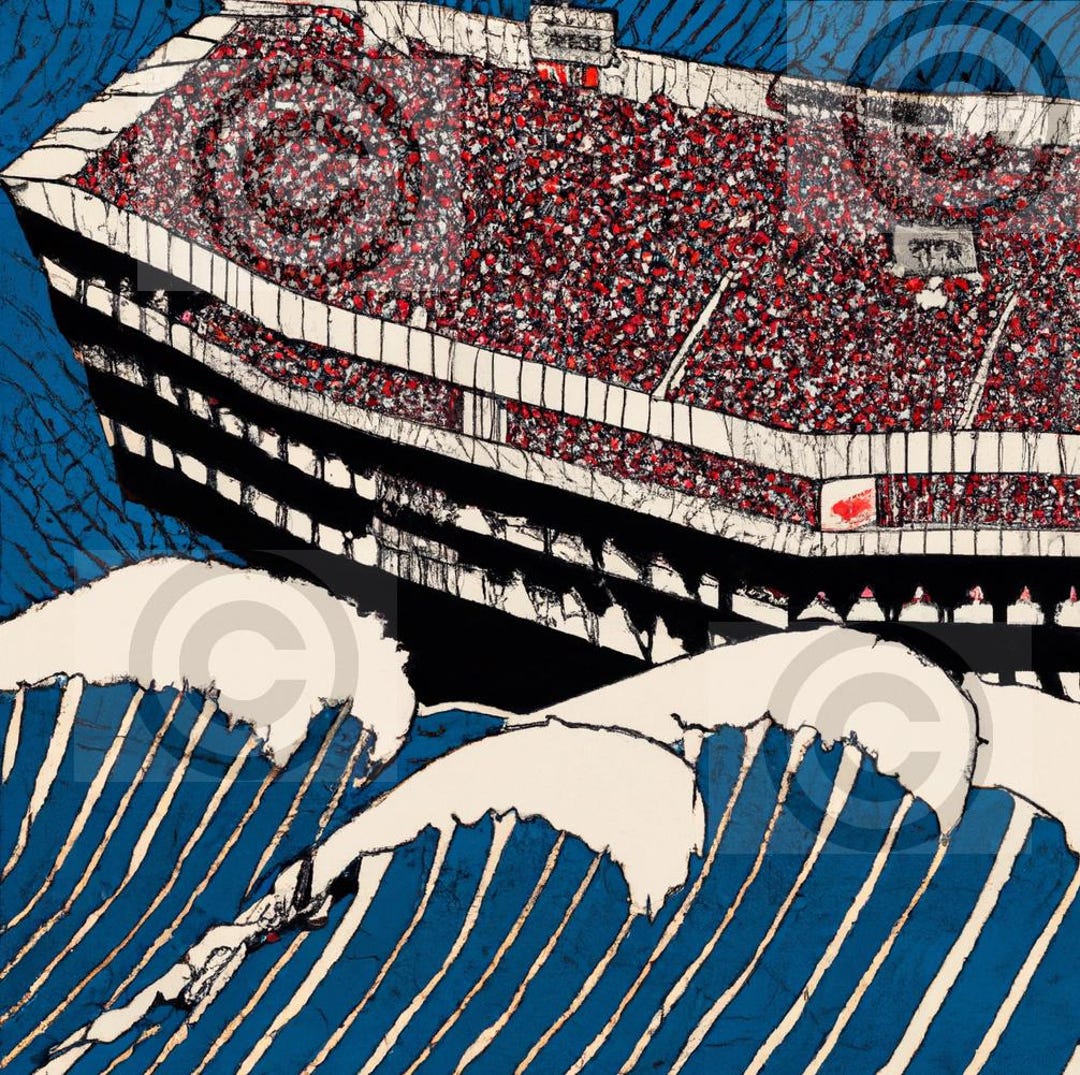Hiroshige's Great Wave at Shea Stadium - Etsy