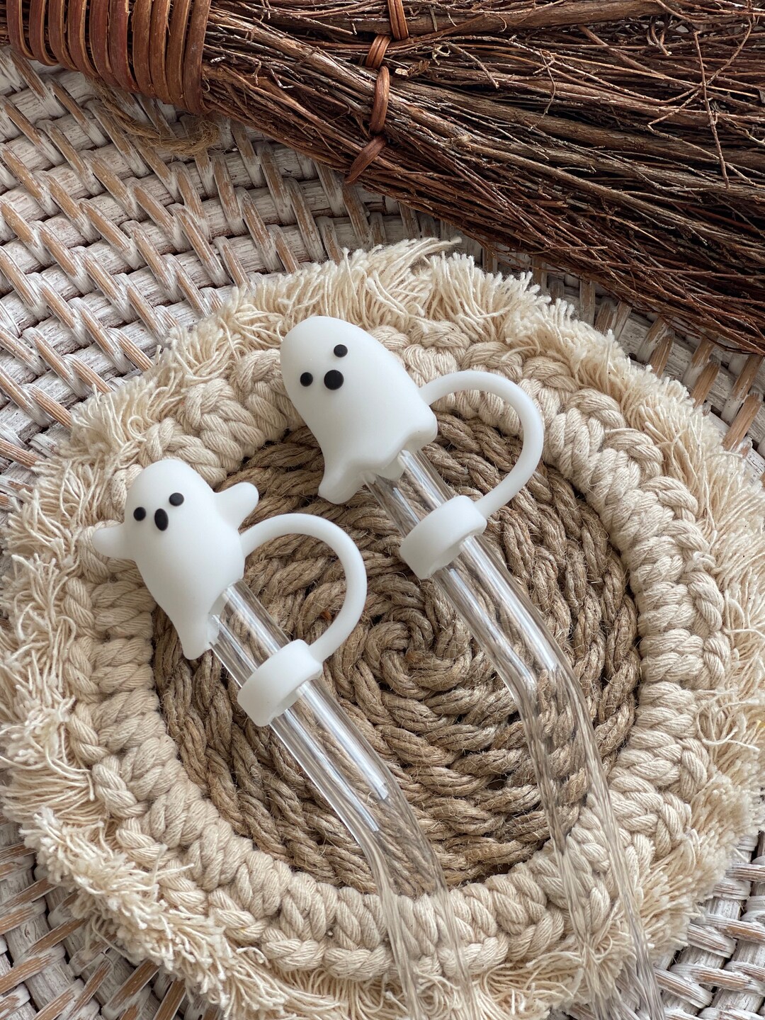 Ghost Straw Toppers - Etsy