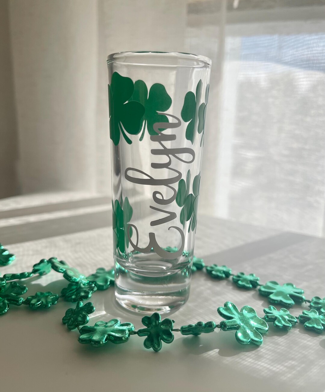 St Patrick's Day Shot Glass, Shamrock Shot Cup, St Pattys, Party ...