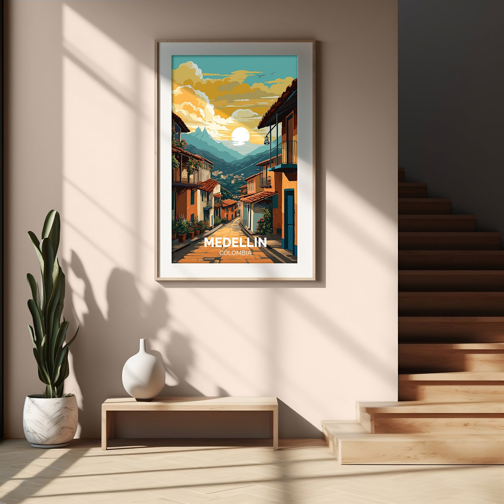 Medellin Travel Poster, Medellin Wall Art Poster, South America Travel ...