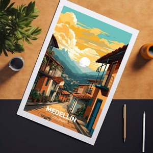 Medellin Travel Poster, Medellin Wall Art Poster, South America Travel ...
