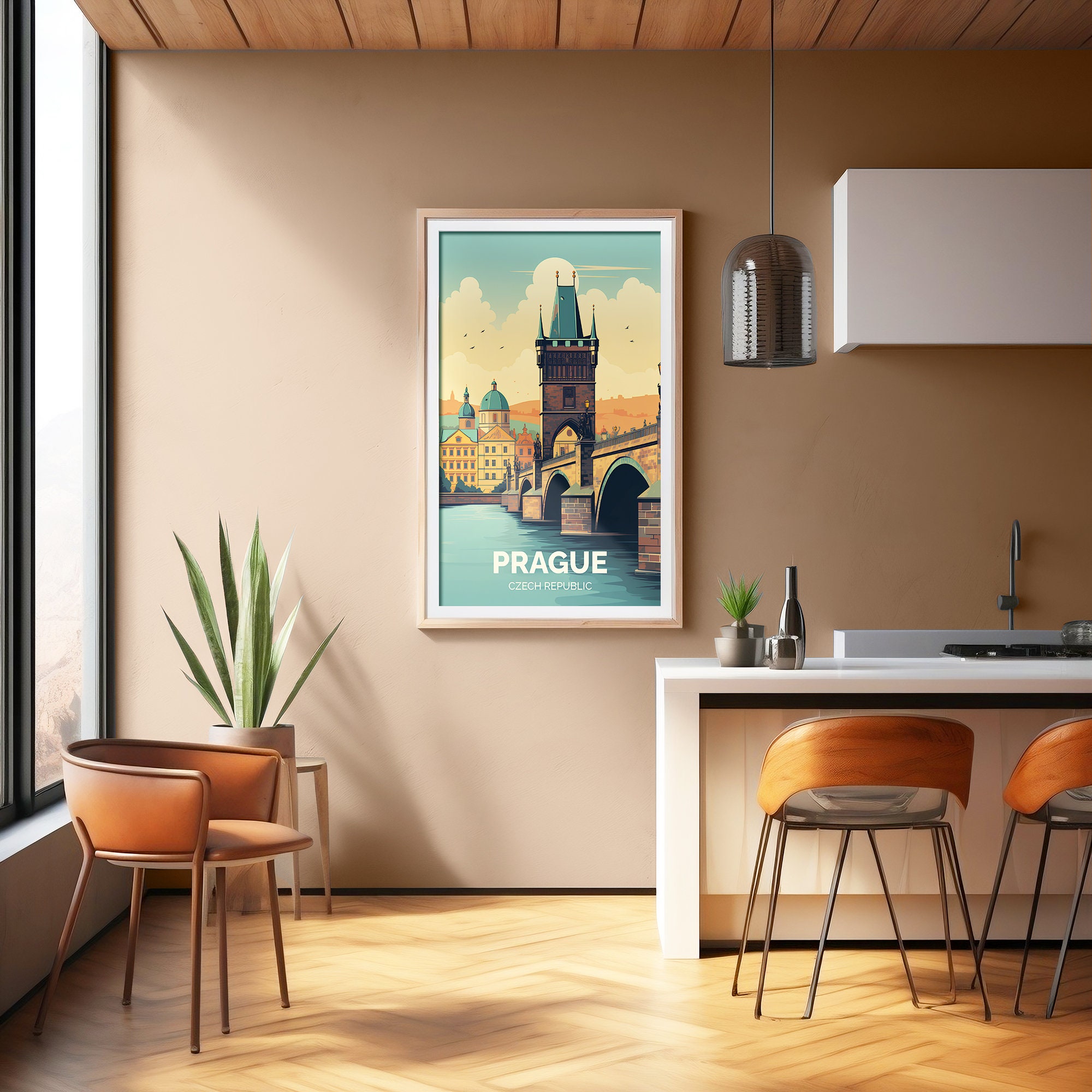 Prague Travel Poster Prague Travel Print Prague Poster Wall Art Czech ...