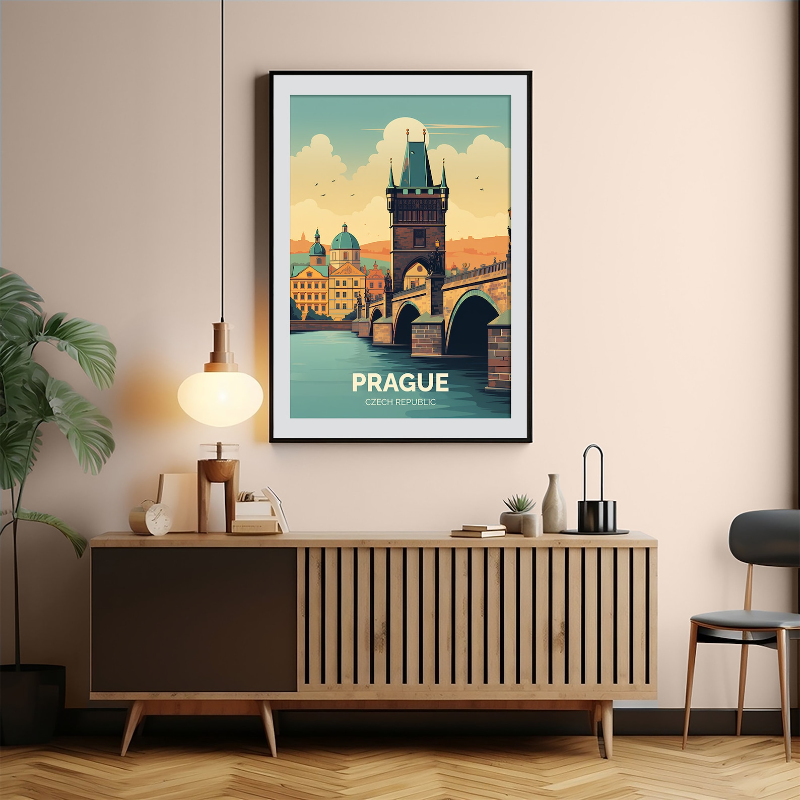 Prague Travel Poster Prague Travel Print Prague Poster Wall Art Czech ...