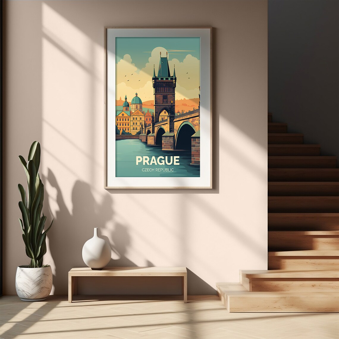 Prague Travel Poster Prague Travel Print Prague Poster Wall Art Czech ...