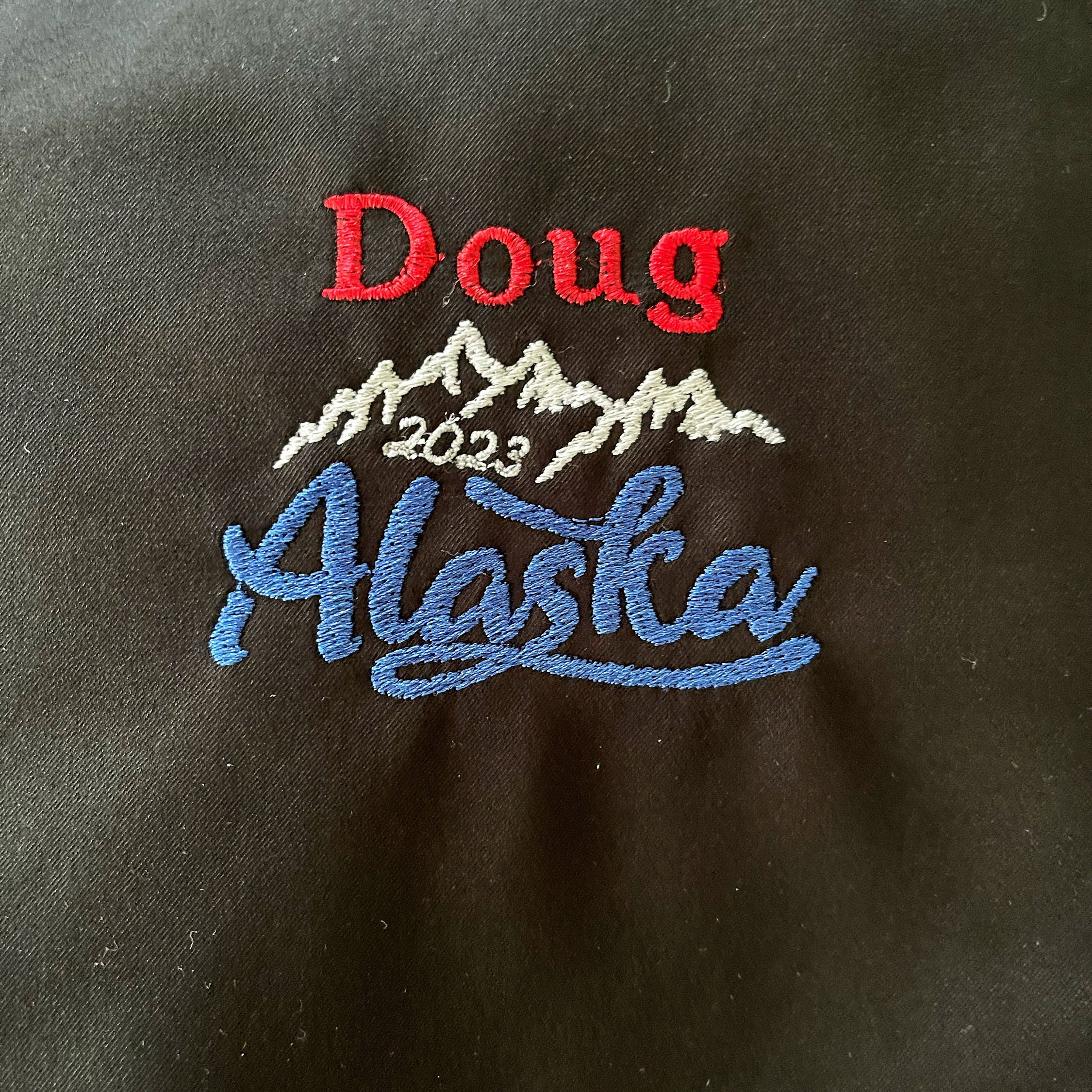 Snowcap Mountains With the Word Alaska for Machine Embroidery - Etsy